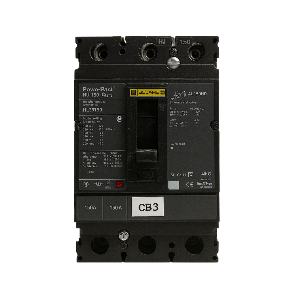 SQUARE D - HJ 150 - PowerPact Circuit Breaker - Tested - Gruber Power ...