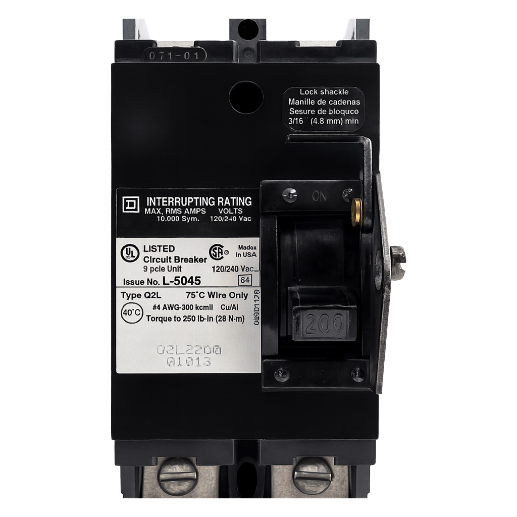 SQUARE D - Q2L2200 - Circuit Breaker - Tested - Gruber Power Services