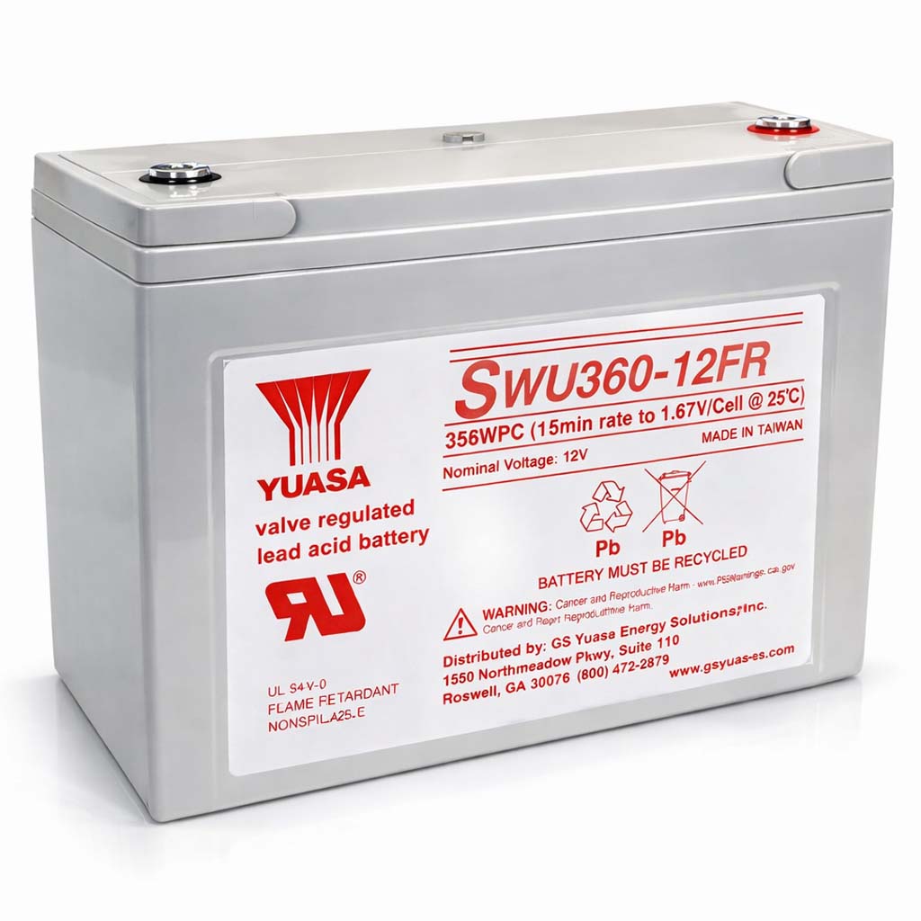 12 Volt - 90 Amp Hour - 358 WPC - YUASA Battery - Gruber Power Services